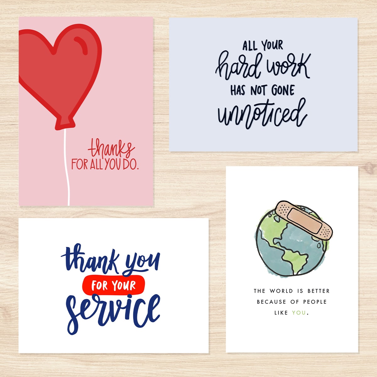 Cards that say THANK YOU essential workers! | Snapfish UK