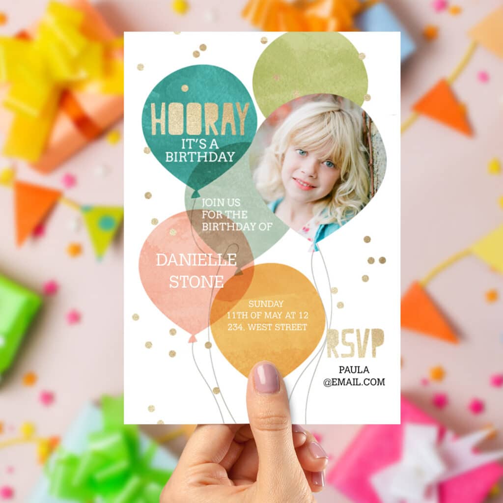 Personalise your party invitations on the app | Snapfish UK