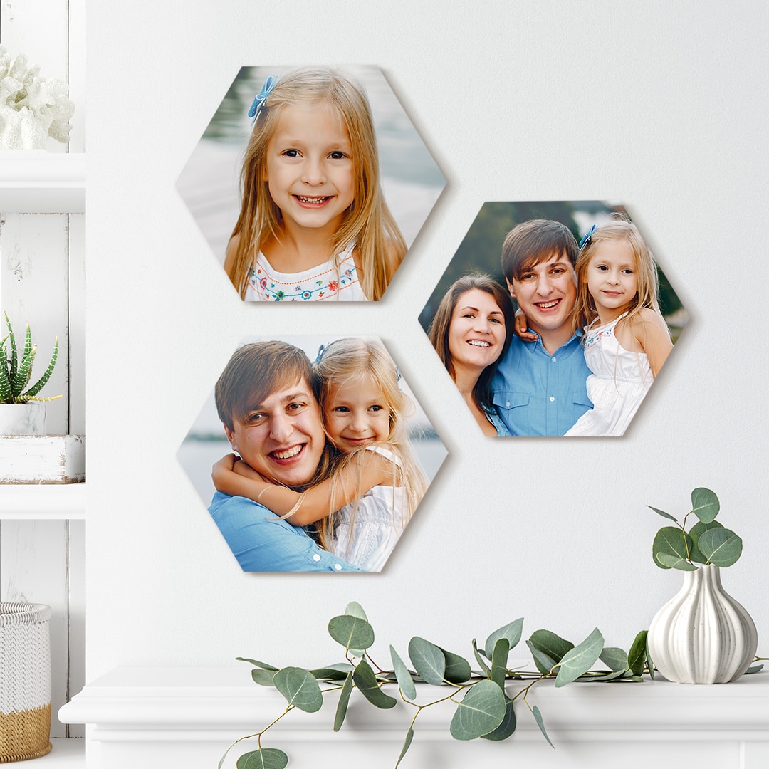 Hexagon Photo Tiles - Perfect for Picture Gallery Walls | Snapfish UK